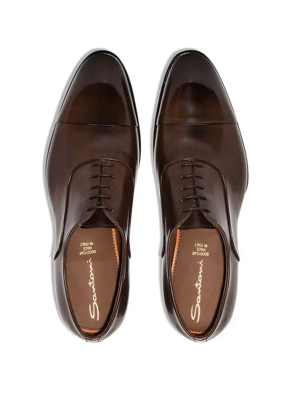 Santoni Classic Lace-up Oxford Shoes - Brown