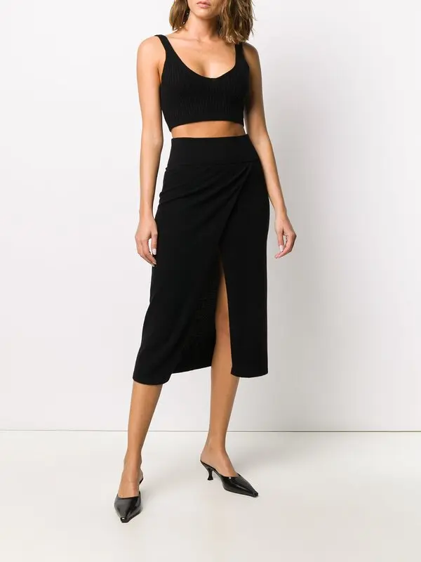 Cashmere In Love Ribbed-knit Cropped Top