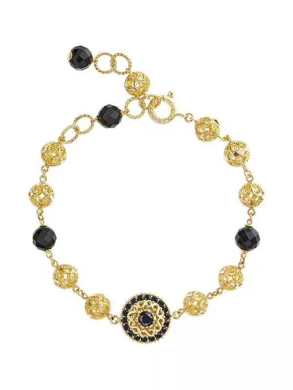 Dolce & Gabbana 18k Yellow Jade, And Sapphire Bracelet - Gold