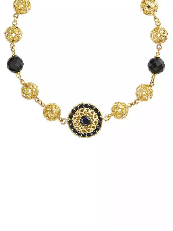 Dolce & Gabbana 18k Yellow Jade, And Sapphire Bracelet
