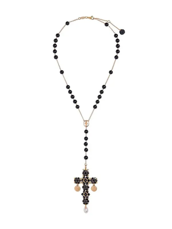 Dolce & Gabbana 18k Yellow Sapphire, And Pearl Rosary Necklace - Gold