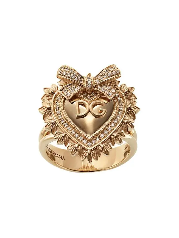 Dolce & Gabbana 18k Yellow Devotion Diamond Ring - Gold