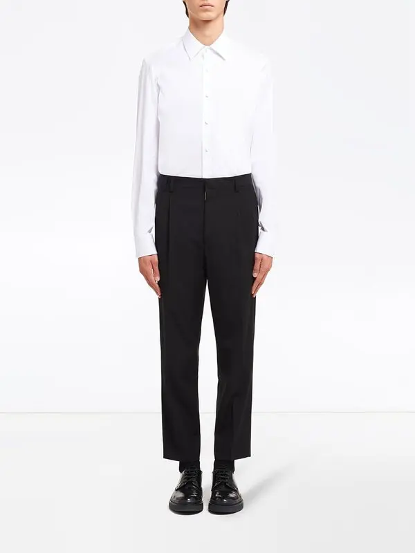 Prada Spread Collar Button-up Shirt