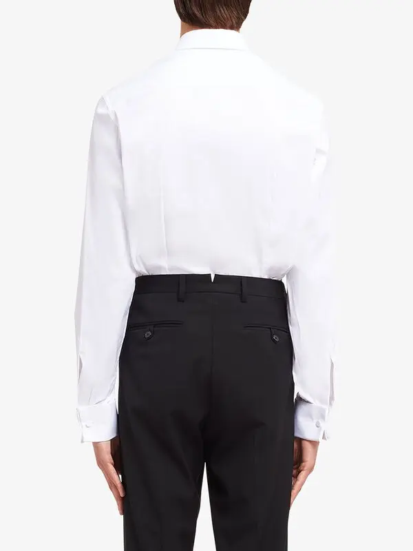 Prada Spread Collar Button-up Shirt