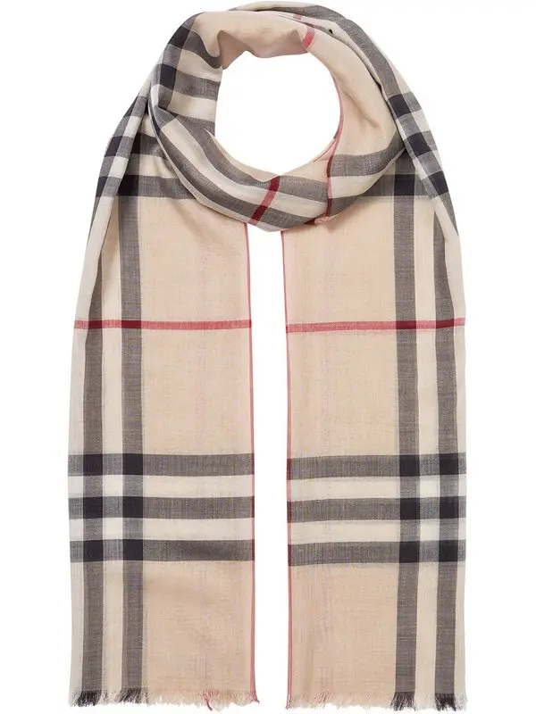 Burberry Oversized Vintage Check Scarf - Neutrals