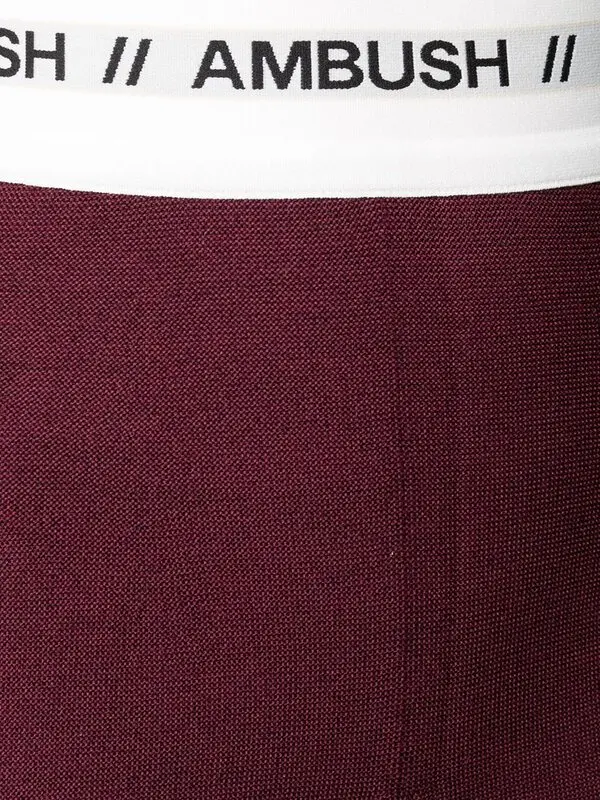 AMBUSH Knitted Logo Stripe Flared Trousers