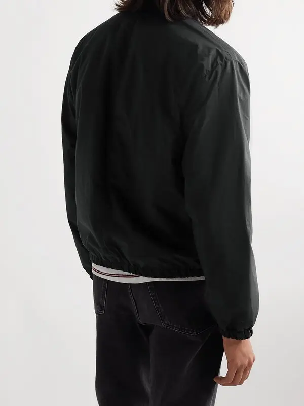 AMI Paris Logo-embroidered Nylon Bomber Jacket