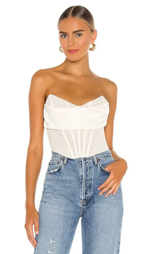 Nbd Hailee Bustier Top - Ivory