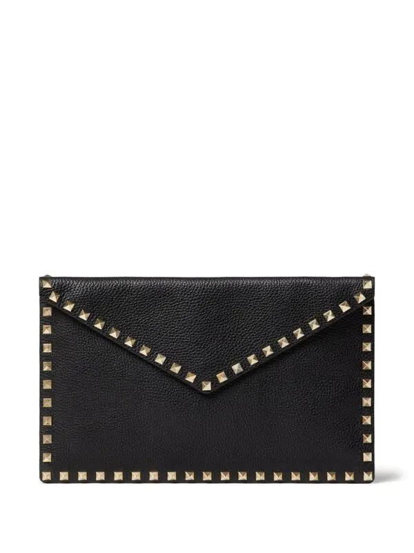 Valentino Garavani Rockstud Envelope Clutch - Black