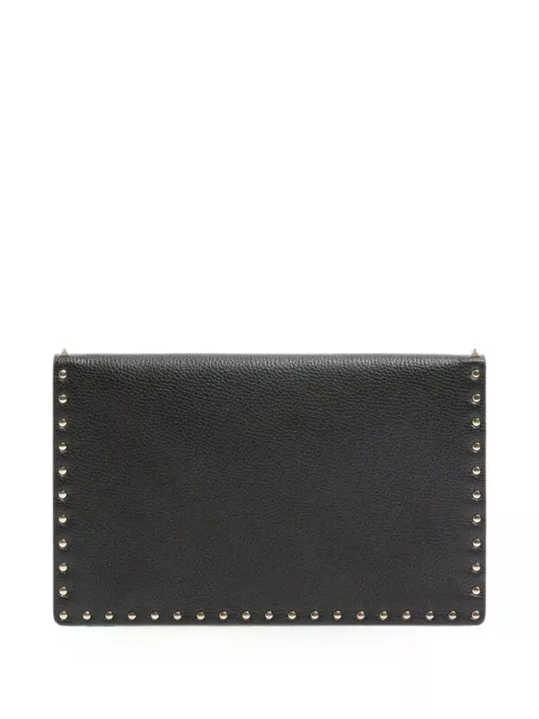 Valentino Garavani Rockstud Grainy Calfskin Envelope Pouch - Black