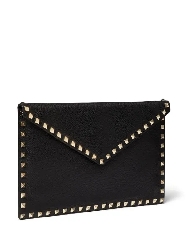 Valentino Garavani Rockstud Envelope Clutch - Black