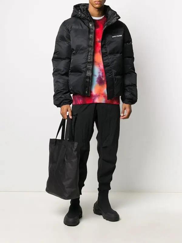 DAILY PAPER Logo-print Down Jacket