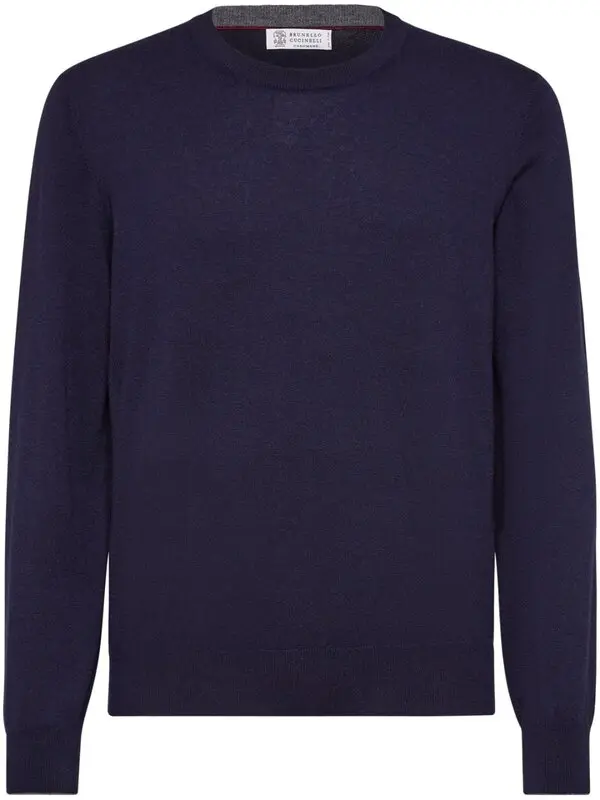 Brunello Cucinelli Ribbed Cashmere Jumper - Blue