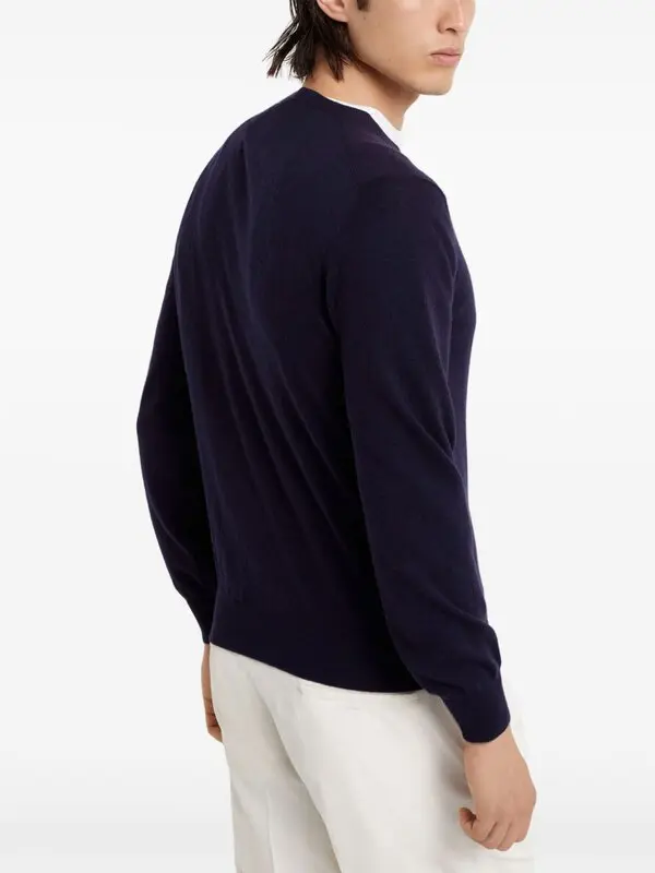 Brunello Cucinelli Ribbed Cashmere Jumper - Blue