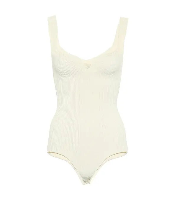 Khaite Yves Ribbed-knit Bodysuit