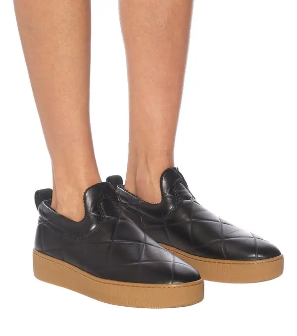 Bottega Veneta Slip On Leather Sneakers
