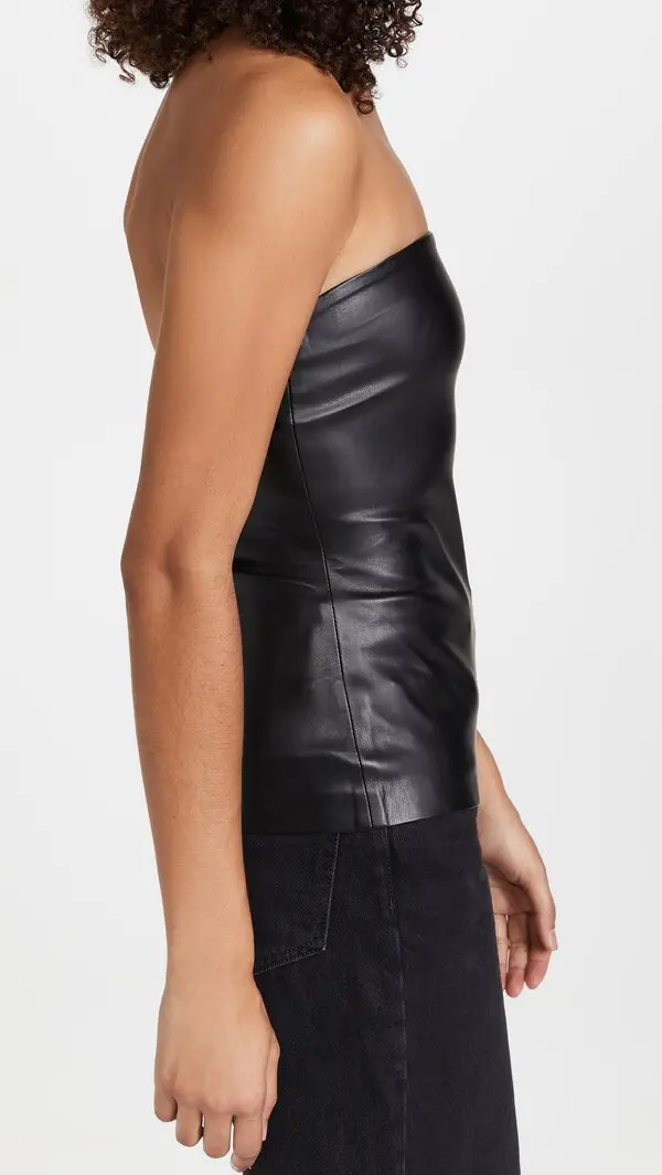 Susana Monaco Faux Leather Tube Top
