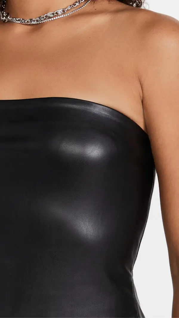 Susana Monaco Faux Leather Tube Top