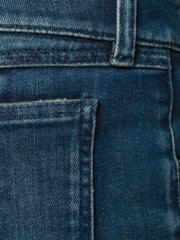 Balmain Stonewashed Denim Biker Jeans