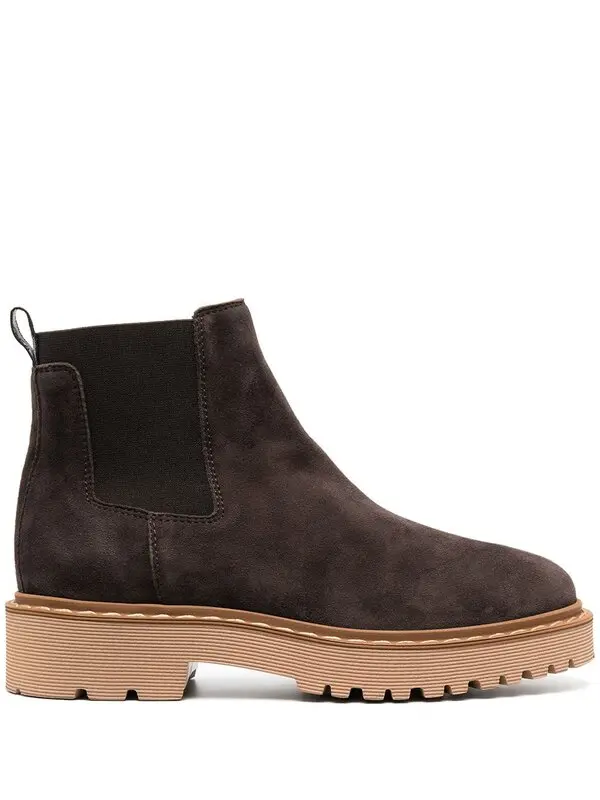 Hogan Chelsea Suede Boots In Brown - 38% Off | Editorialist display picture 3