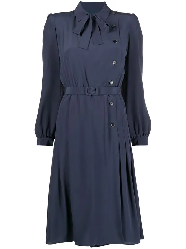 MAISON MARGIELA Side Button-fastening Belted Dress