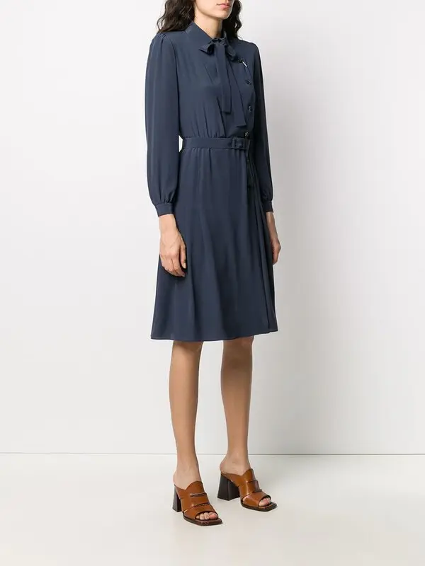 MAISON MARGIELA Side Button-fastening Belted Dress
