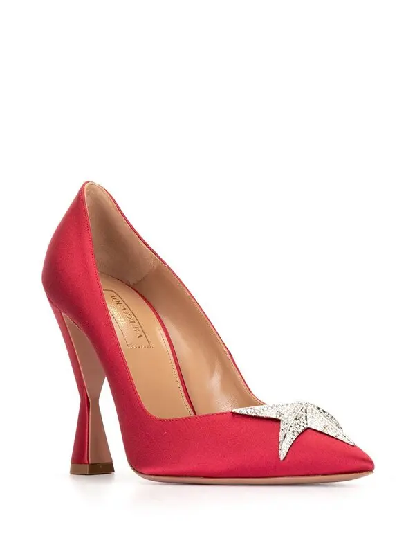 Pointed Satin Pumps