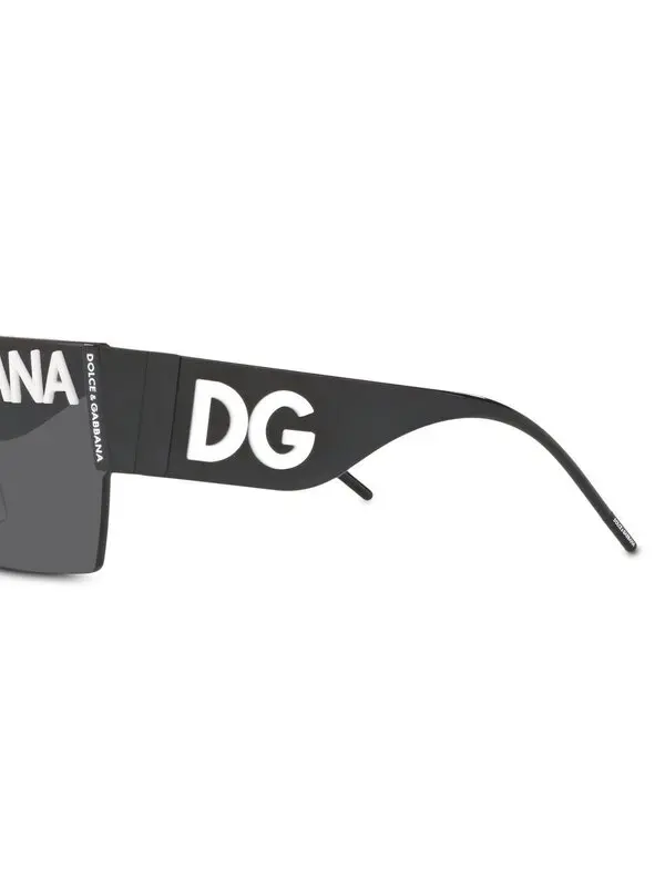 Dolce & Gabbana Chunky Logo Sunglasses - Black