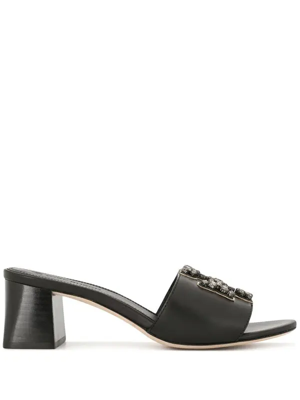 Tory Burch Embellished Block-Heel Sandals In Black - 46% Off 