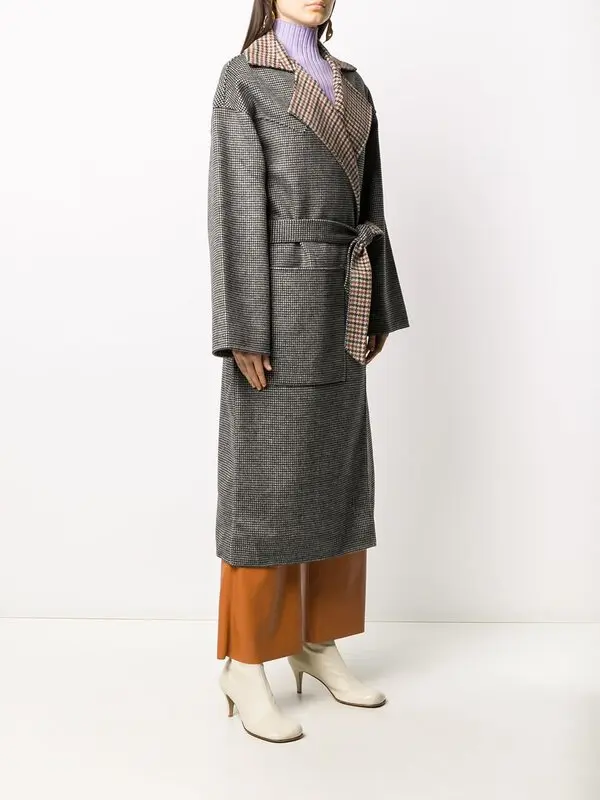 Nanushka Reversible Checked Coat