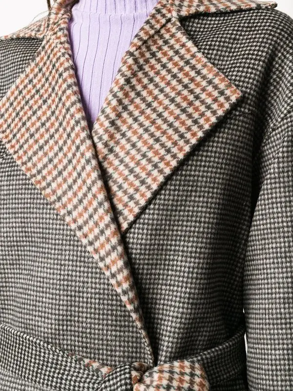 Nanushka Reversible Checked Coat