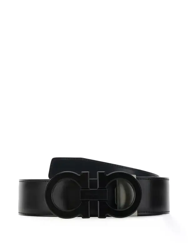 FERRAGAMO Gancini Reversible Belt - Black