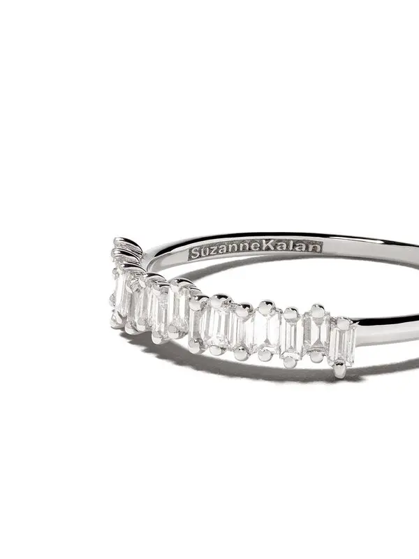 SUZANNE KALAN Fireworks 18kt Diamond Stacker Ring - Silver
