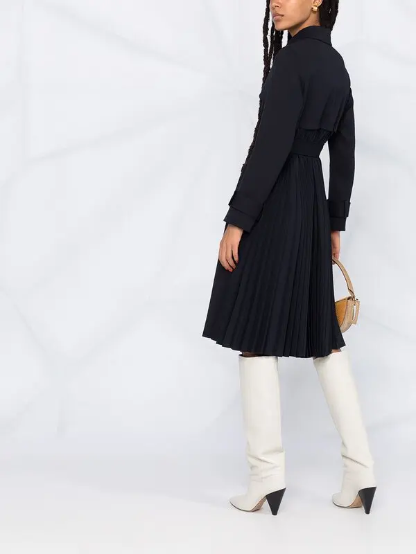 Sandro Belted Trench Coat - Blue