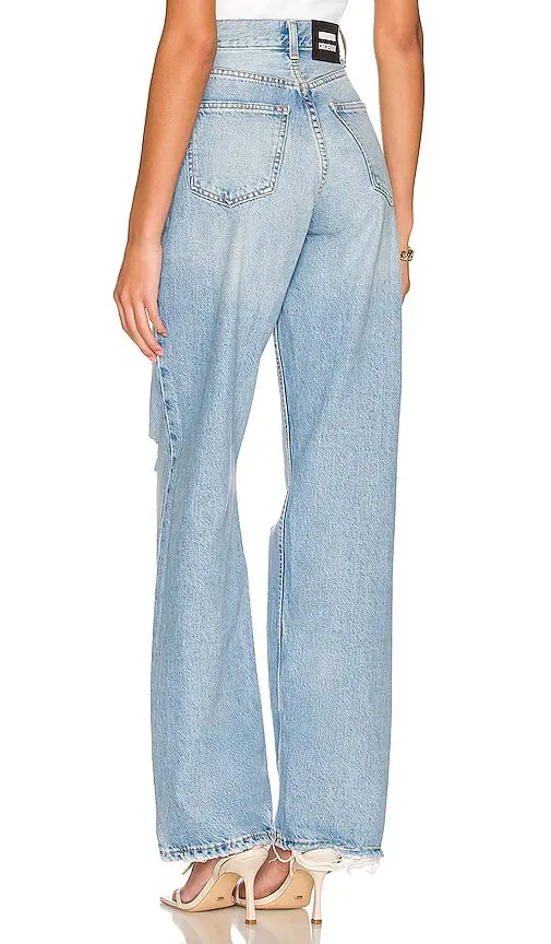 DR. DENIM Echo Wide Leg Jeans - Empress Light Blue Ripped