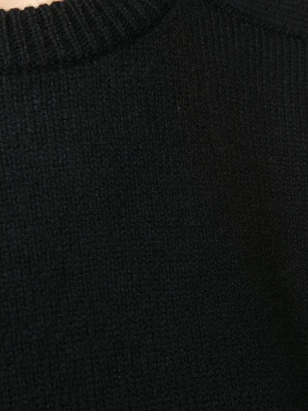Loulou De Saison Cropped Knit Jumper - Black