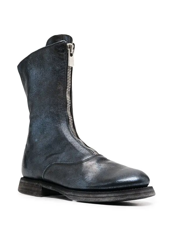 Guidi Front-zip Ankle Boots