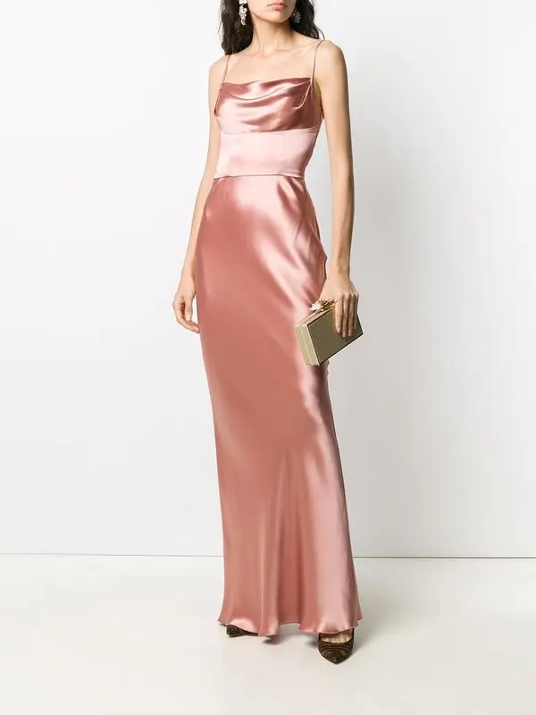 Dolce & Gabbana Silk Draped Maxi Dress