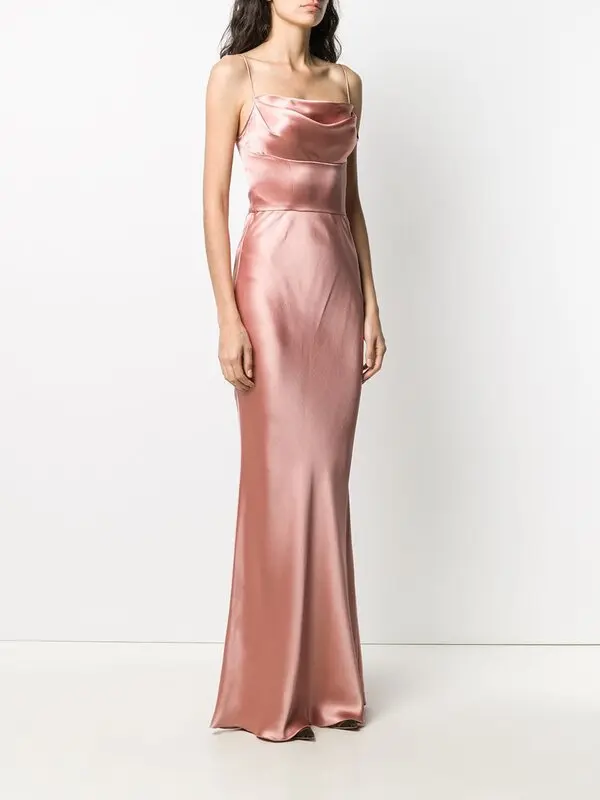 Dolce & Gabbana Silk Draped Maxi Dress