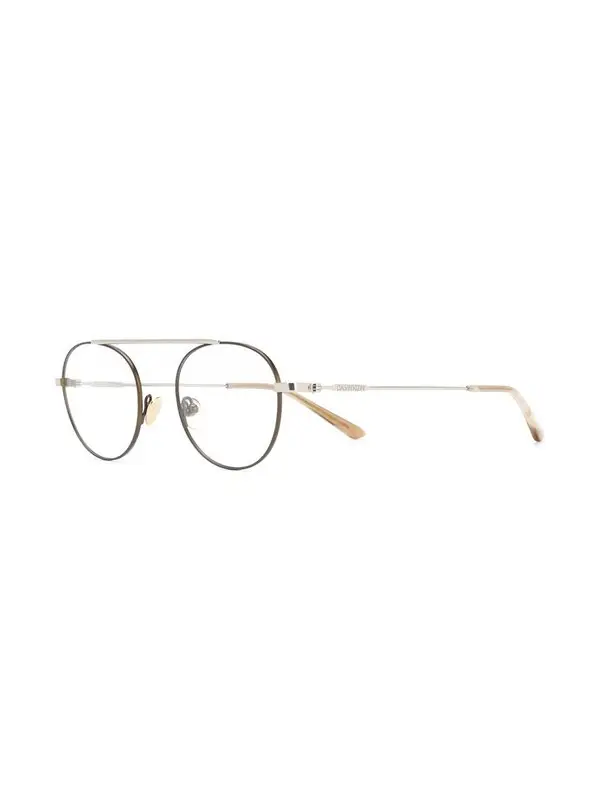Calvin Klein Pilot Frame Eyeglasses - Metallic
