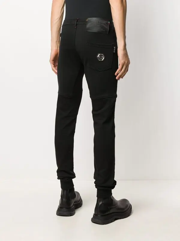 Philipp Plein Slim Fit Jogging Jeans - Black