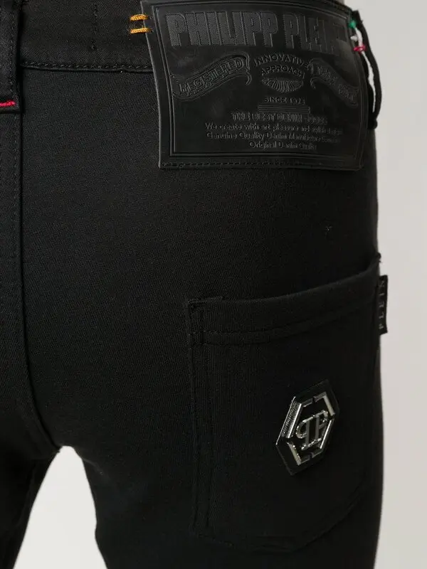 Philipp Plein Slim Fit Jogging Jeans - Black