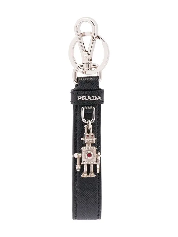 Prada Logo-plaque Keychain