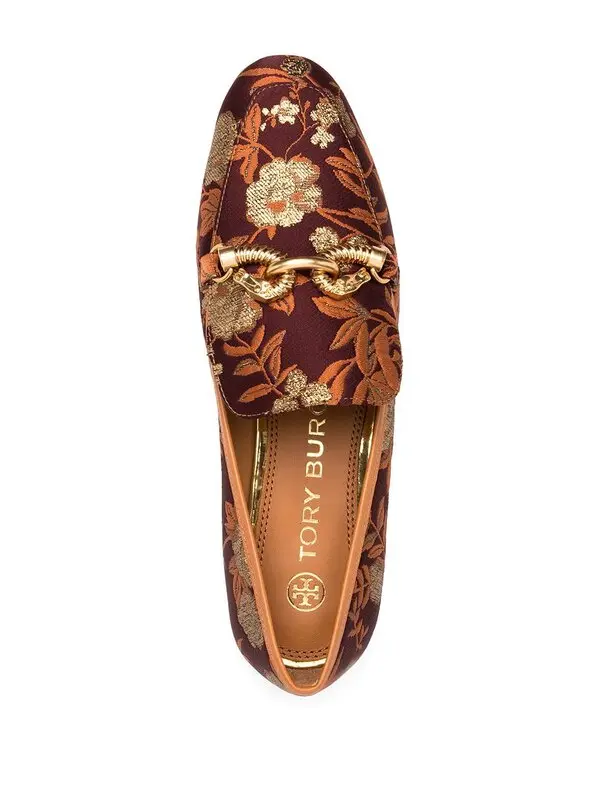 Tory Burch Floral-jacquard Loafers
