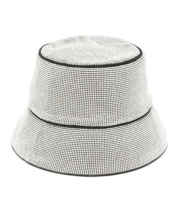 Kara Embroidered Bucket Hat - Silver