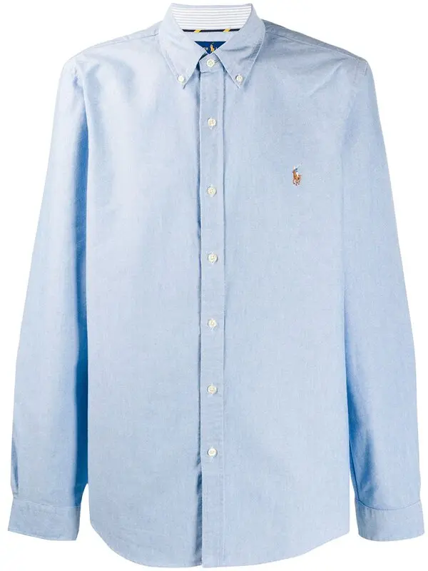 Polo Ralph Lauren Logo Long-sleeve Shirt - Blue