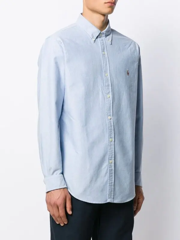 Polo Ralph Lauren Logo Long-sleeve Shirt - Blue