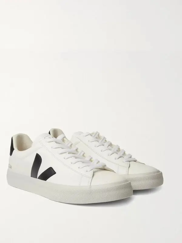 VEJA Campo Rubber-trimmed Leather Sneakers