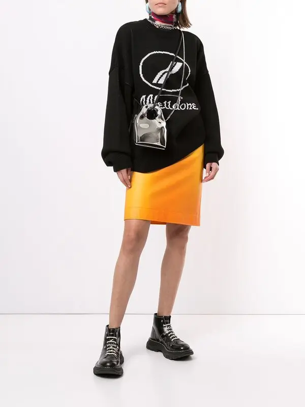 We11Done Logo Intarsia Jumper - Black
