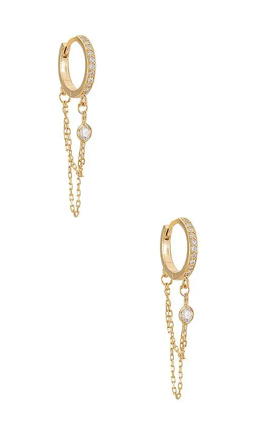 NATALIE B JEWELRY Reese Huggy Hoop Earring - Gold